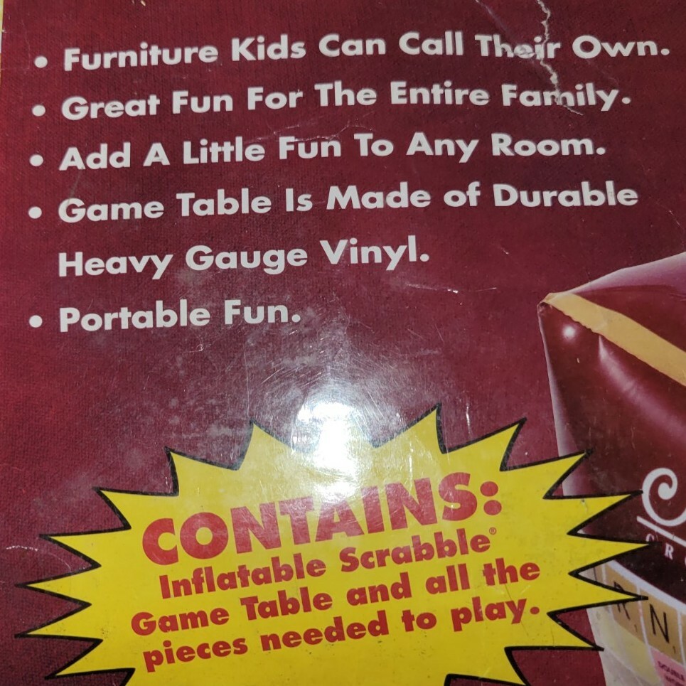 Kidz Kraze Inflatable Crossword Scrabble Game Table Magnetic Board ...