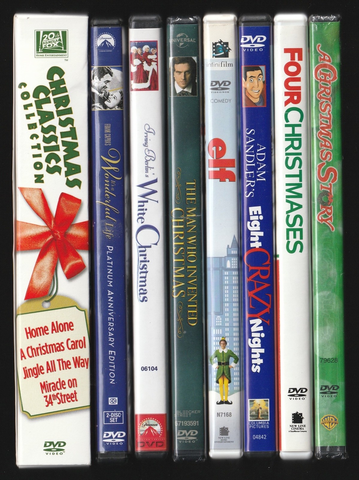 (11) CHRISTMAS Holiday Movies Elf Story White Home Alone Carol etc DVD Lot