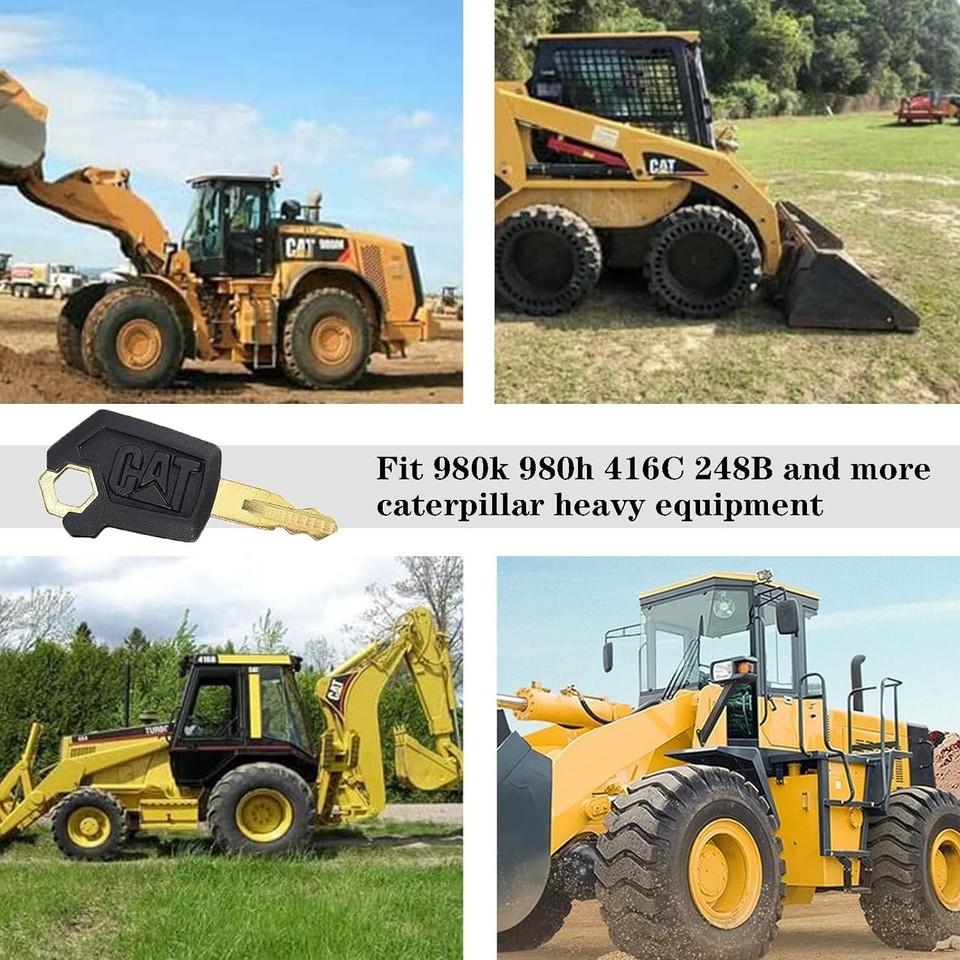 10Pcs Heavy Equipment keys for CAT 5P8500 Caterpillar Excavator ...