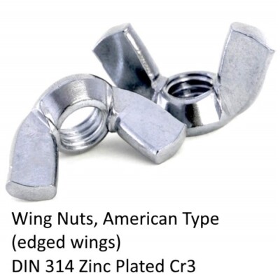 Wing Butterfly Nut M3 M4 M5 M6 M8 M10 Bright Zinc Plated Wing nuts Metric DIN314 | eBay UK