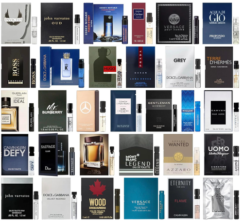 Men's perfume sampler set - Designer perfume sample Lot x 6 assorted ...