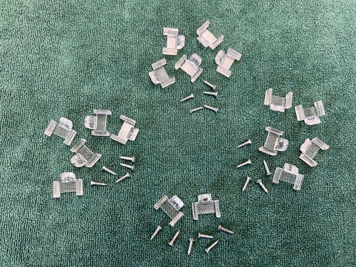 Lot of 17 Window Mullion Grid Retainer Clips #8753 Includes Screws ...