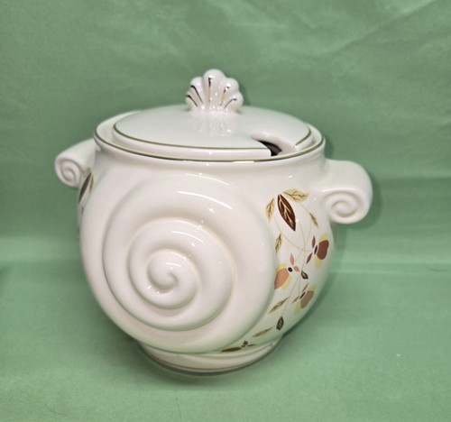 Autumn Leaf Nautilus Soup Tureen Hall China Jewel Tea NALCC Porcelain ...