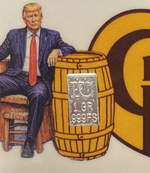 ⭐️ Donald Trump 1 grain .999 Silver Trump Bar Precious Metals Cracker ...