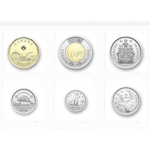 Set 6x Coins 2023 Canada First Strike King Charles III $2 $1 50c 25c ...