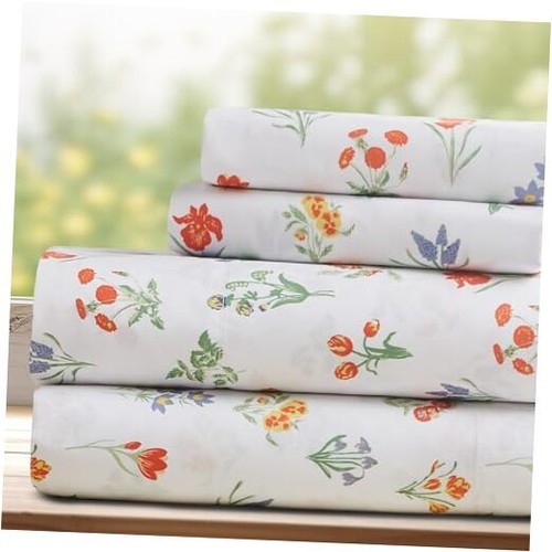 Size Sheets - Floral Sheets Size Bed Set - 4pcs Sheet Set - Queen Multi ...
