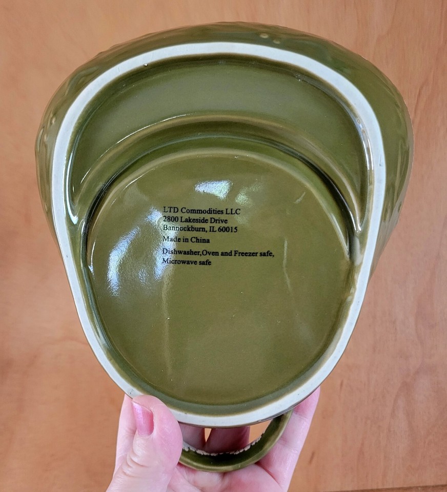 4 LTD Commodities 2-Sectioned Snack Chip Dip Soup Cracker Bowls Green ...