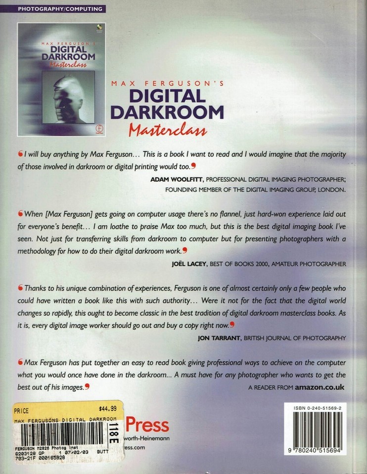 Max Ferguson's Digital Darkroom Masterclass by Max Ferguson 2000 NO CD ...