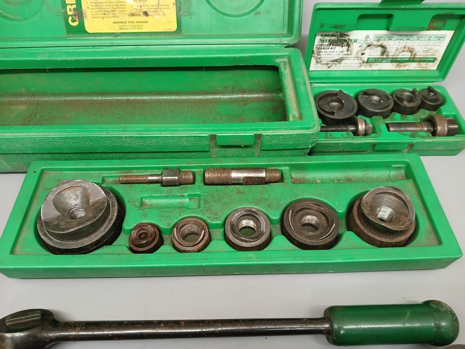 Greenlee 1804 Ratchet Knockout Punch Diver Set W/ SlugBuster Knockout ...