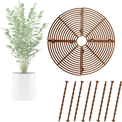 Flower Pot Grid，Circular Plant Protector ABS Cuttable Soil Cover 30Cm ...