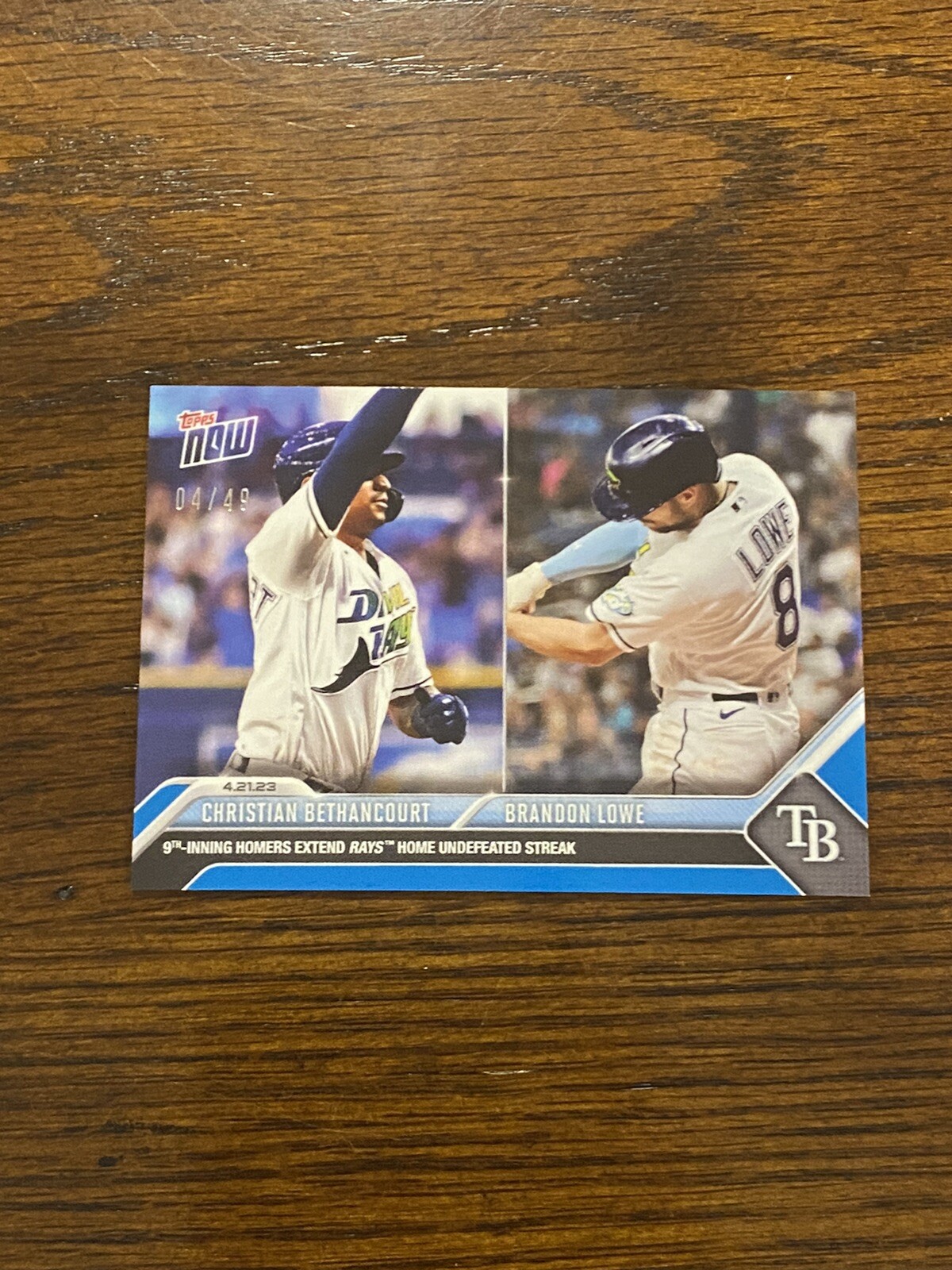 2023 Topps Now MLB #159 Christian Bethancourt/Brandon Lowe Blue Parallel /49 | eBay