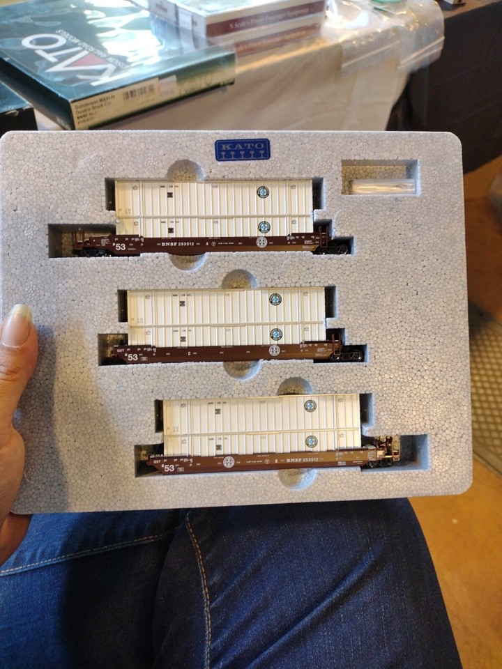 N Scale Kato Gunderson Maxi-IV Double Stack BNSF Cars #1 106-6111 | eBay