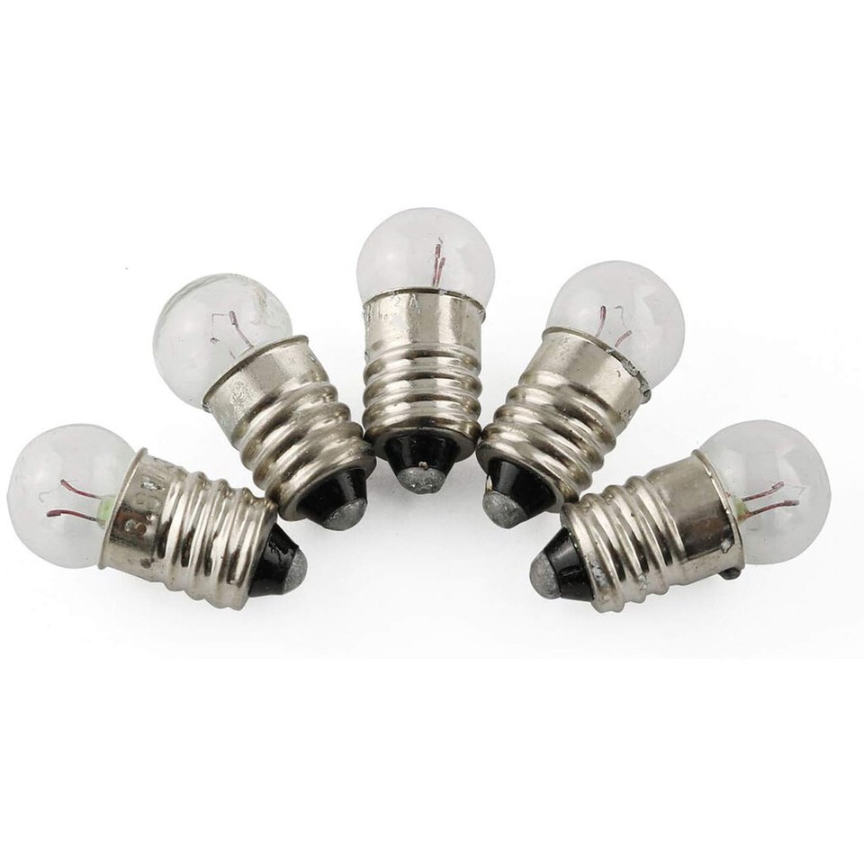 10 Pack Miniature E10 Screw Bulb #123 lamp 1.25V 0.3A For 1-Cell light ...
