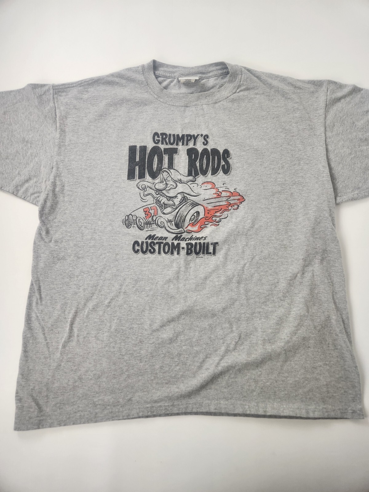 Vintage Disney Grumpys Hot Rods T-Shirt Size 2XL Gray… - Gem