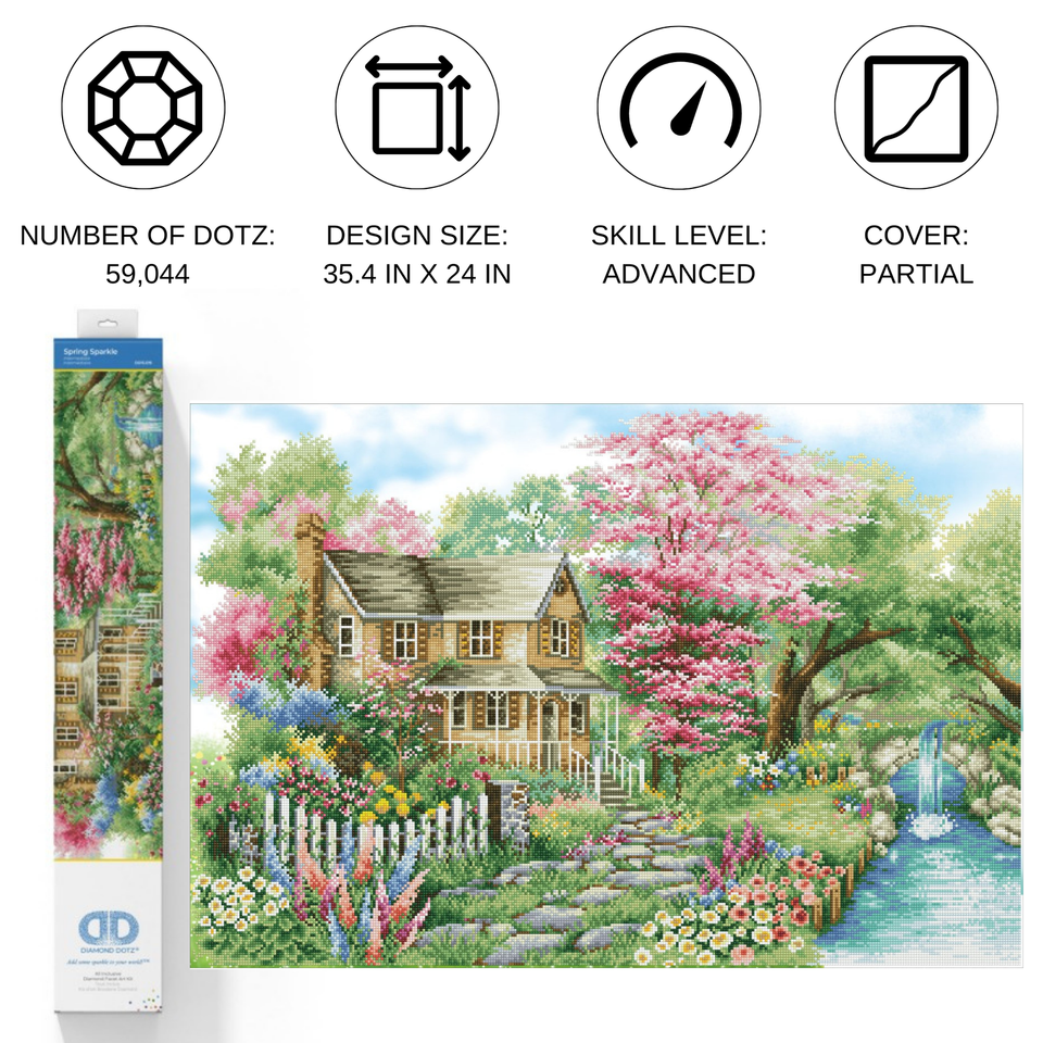 Diamond Dotz Spring Sparkle - Diamond Painting Kit - 24.02 - 35.43 in ...