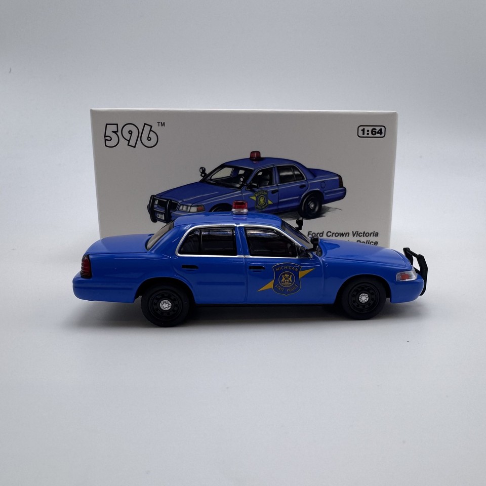 596 1:64 Michigan State Police Crown Victoria CV Model Diecast Metal ...