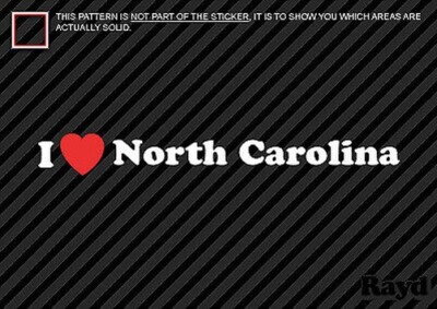 (2) I Love North Carolina Aufkleber Gestanzte Vinyl | eBay.de