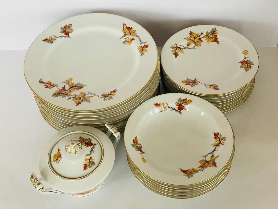 Craftsman China GOLDEN AUTUMN Salad Plate Rim Soup Bowl Dinner Plate ...