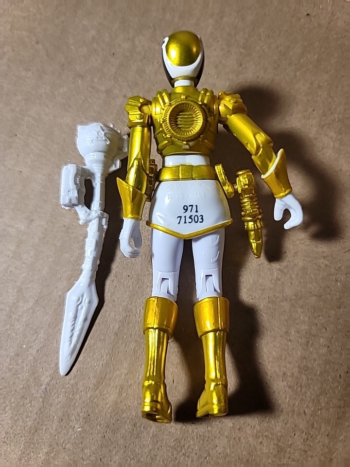Power Rangers Megaforce 2011 Ultra Yellow Ranger 4” Action Figure W ...