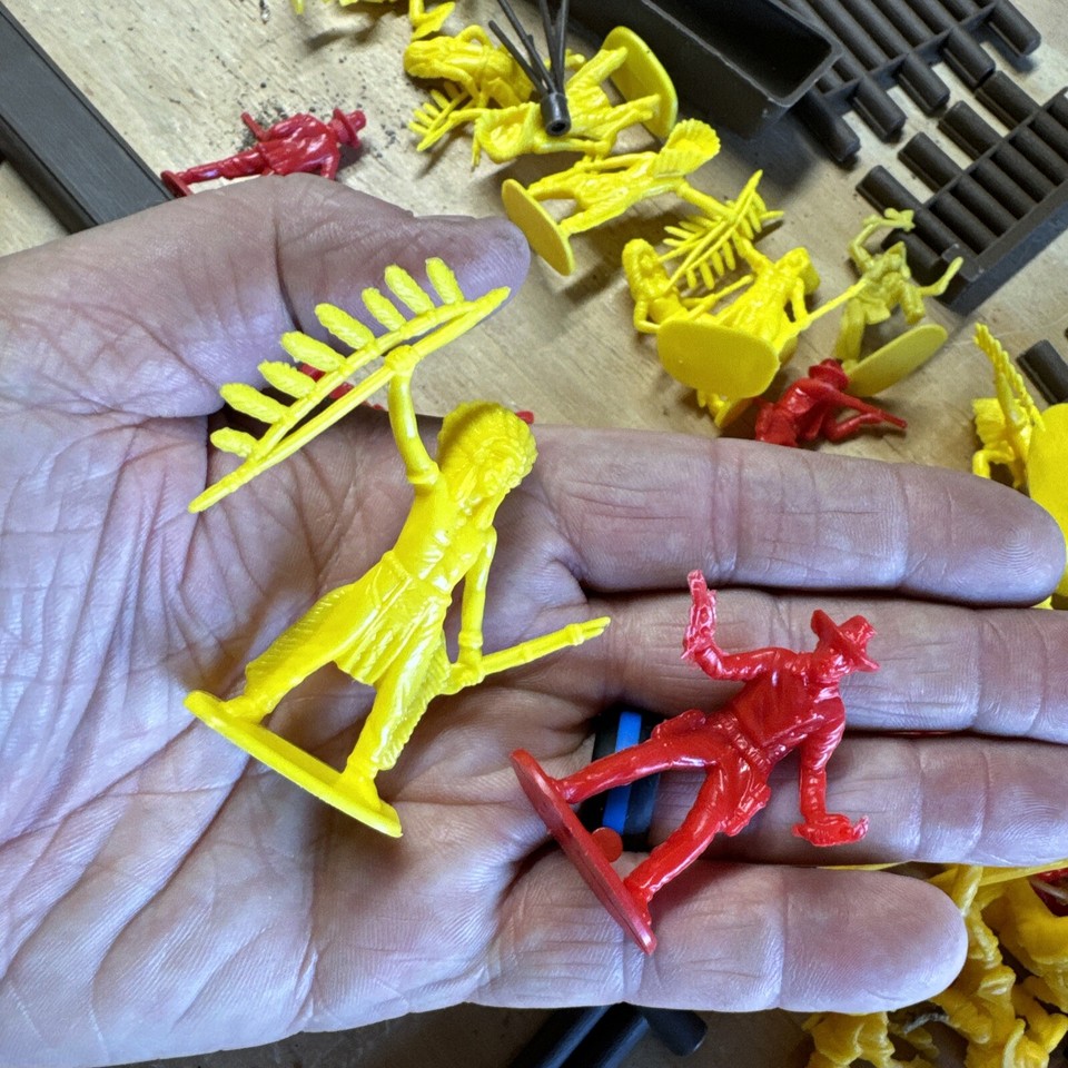 2)Tim Mee Toy FORT WEST Sets for Parts COWBOYS & INDIANS Horse ...