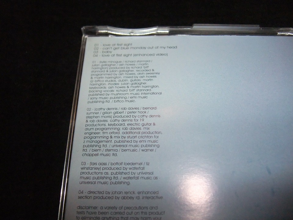 (-0-) RARE KYLIE MINOGUE love at first sight enhanced CD SINGLE U.K ...