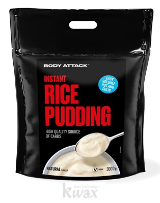 (EUR 9,93/kg) Body Attack - Instant Rice Pudding - 3000g Beutel - Rice ...