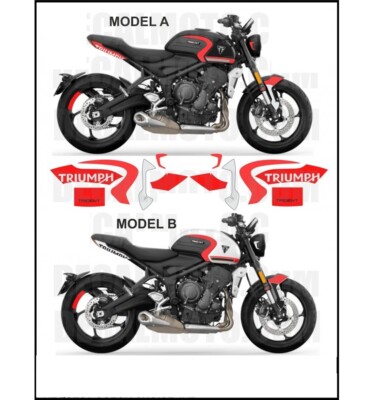 Stickers Trident 660 Tribute White Black Set Compatible | eBay