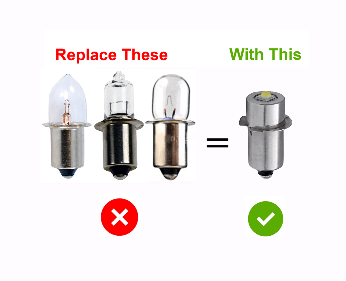 Ryobi Flashlight Replacement Bulbs LED Flashlight Bulb P13.5S 6 24V