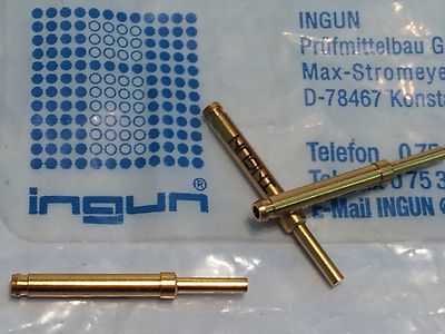 INGUN GKS-113 SPRING LOADED PIN TEST POINT GOLD PROBE (x5) fbb22.2 ...