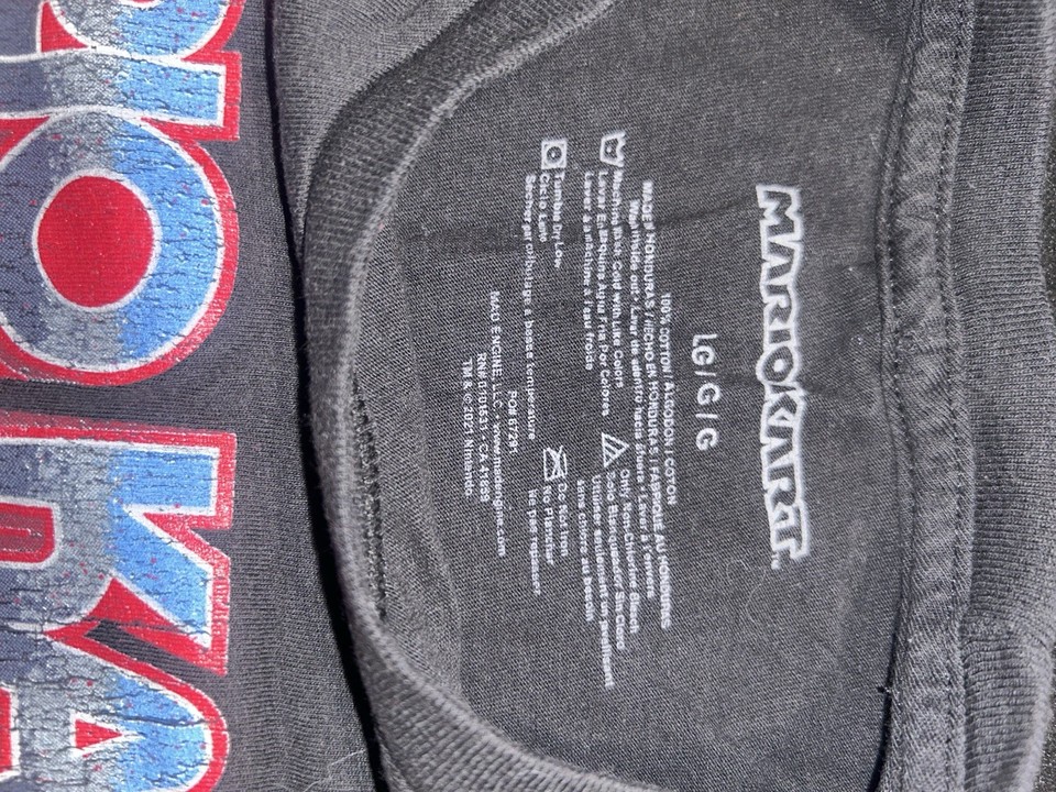 Men's Nintendo Mario Kart 1992 Graphic T-shirt In Black Cotton. Size ...