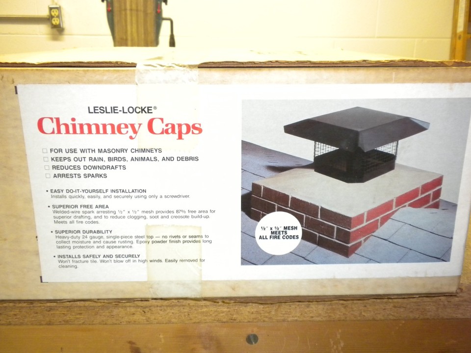 Rectangular black chimney cap LeslieLocke 13x13 | eBay