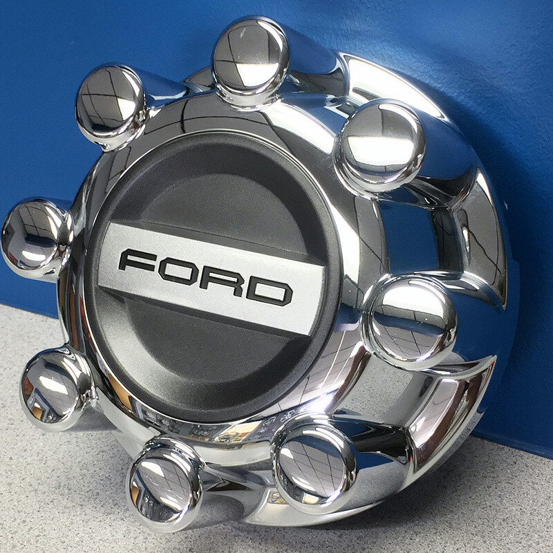 ONE SINGLE 2017-2024 Ford F250 F350 SD 2 1/2" Tall Chrome Center Cap ...