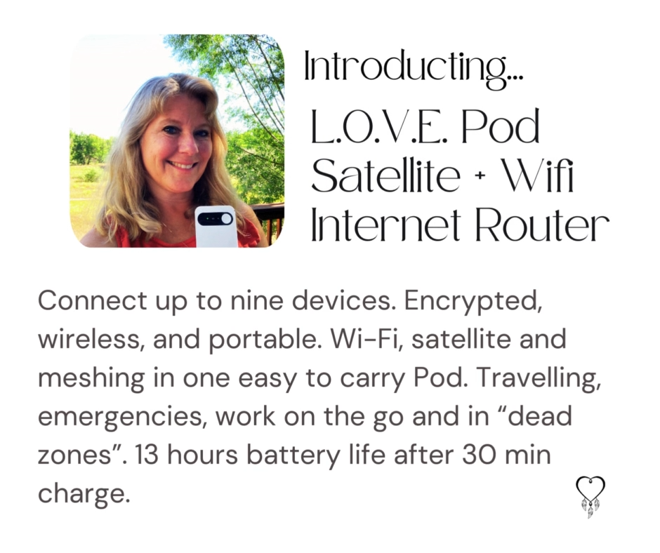 *L.O.V.E. Pod Satellite & Wi-Fi Router Portable Internet Fast Wireless ...