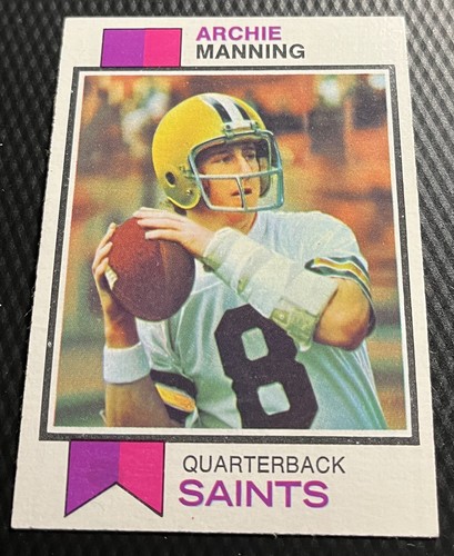 1973 Topps Archie Manning Saints Card #125 - Near Mint & Centered ...
