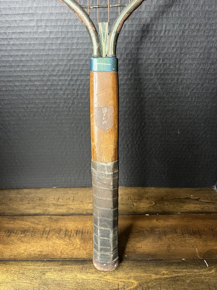 VINTAGE The Dayton Steel Racquet antique tennis racket OH Ohio metal ...