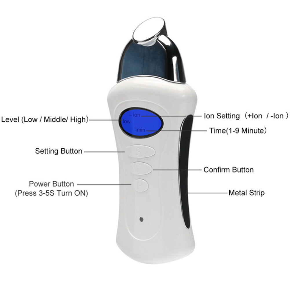 Handheld Galvanic Spa Electric Beauty Machine Facial Skin Wrinkle ...