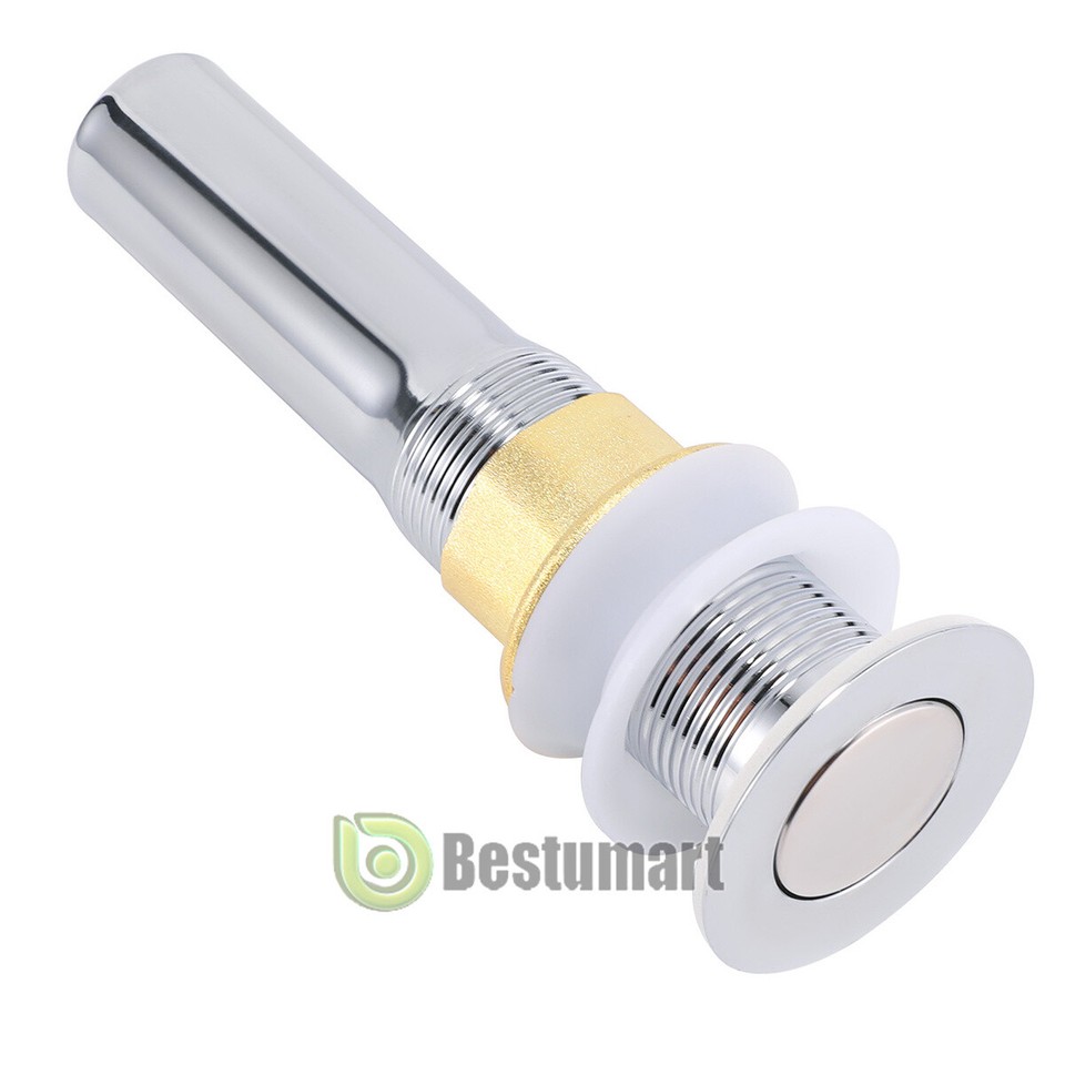 New Bathroom Sink Pop Up Drain Brushed Nickel Vessel Basin Stopper W ...