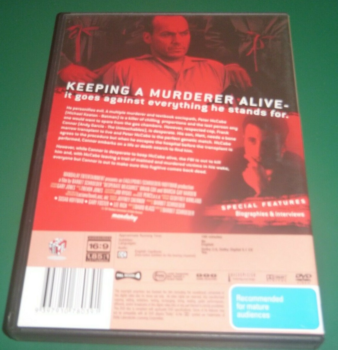 Desperate Measures DVD - Andy Garcia, Michael Keaton - Region 4 ...