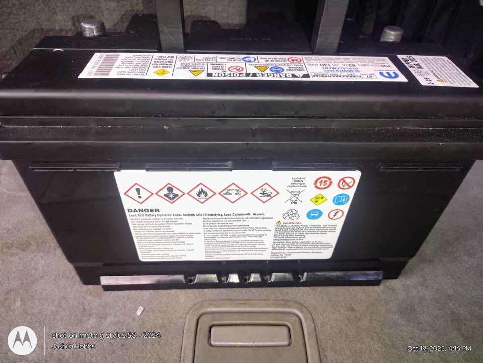 Mopar H7 (Group 94R) Battery 750 CCA - OEM BBH7F001AA - INSTALLED 10 ...