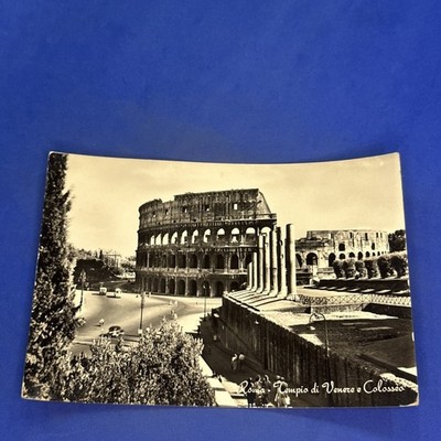 ROMA TEMPIO DI VENERE E COLOSSEO Bianco e nero Cartolina | eBay