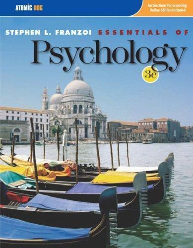 Essentials of Psychology by Stephen L. Franzoi (2006, Trade Paperback ...