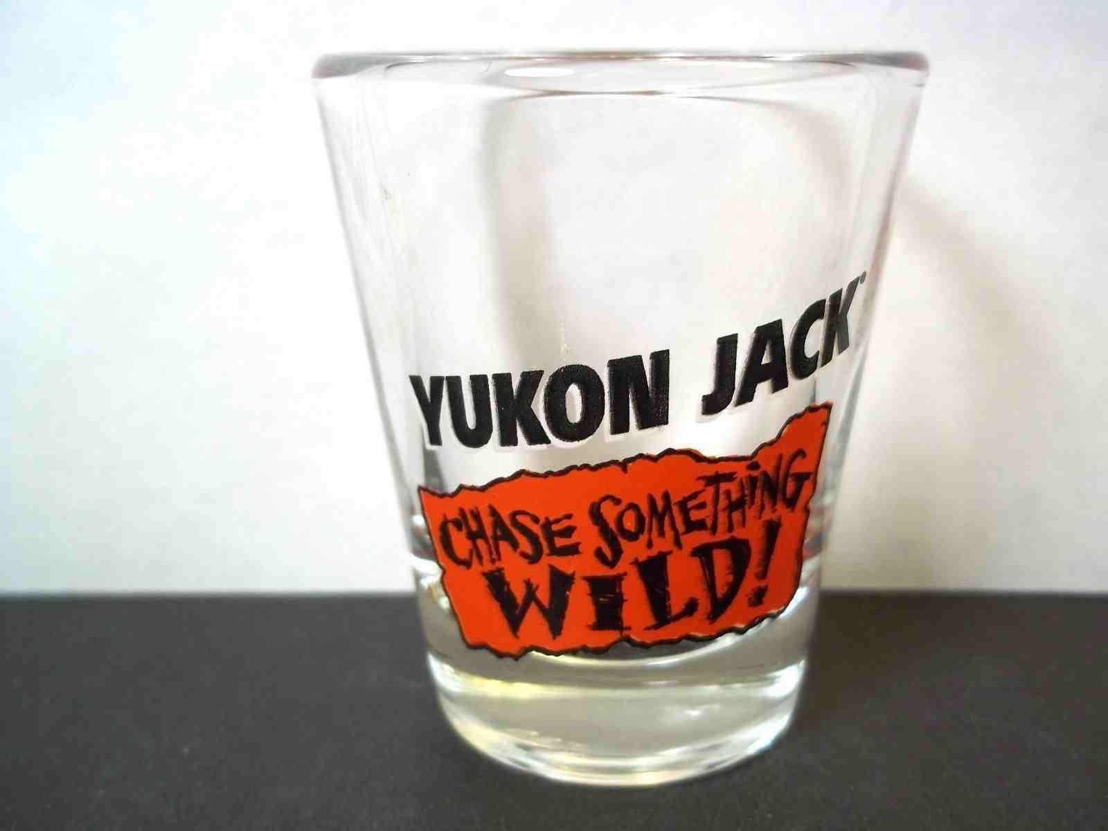 Yukon Jack shot glass Chase something Wild | eBay