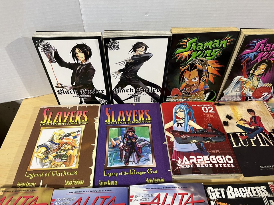 19 HUGE MANGA LOT BLACK BUTLER ALITA SLAYERS SHAMAN KING DEATH NOTE ...
