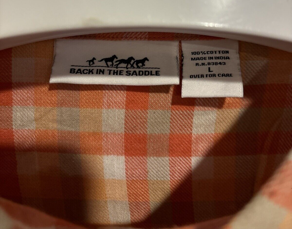 Back In The Saddle Flannel Shirt Womens Button Up Pink Plaid Dropped ...