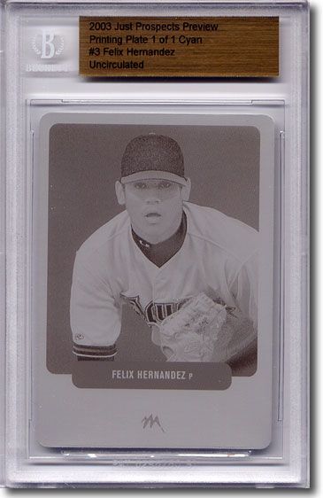 2003 FELIX HERNANDEZ Rookie Printing Press Plate RC BGS MARINERS 1/1 | eBay