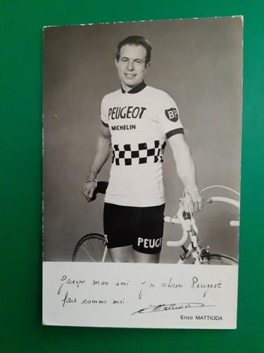 CYCLISME carte cycliste ENZO MATTIODA équipe PEUGEOT BP MICHELIN 1971 ...