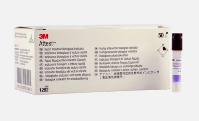 3M ESPE 1291 Attest Rapid Readout Steam Biological Indicators Blue 50 ...