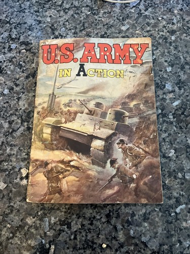 US ARMY IN ACTION Whitman 797 Picture Book 1942 Illustrated | eBay