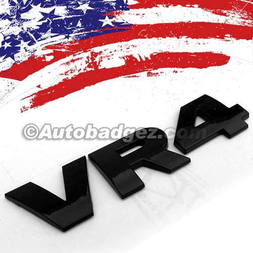 1 - NEW VR4 Gloss Black Badge Emblem Rear Badge (VR4 Gloss Black) | eBay