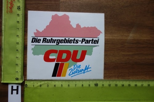 Alter Aufkleber Politik Partei Wahlen CDU NRW Ruhrgebiet | eBay.de
